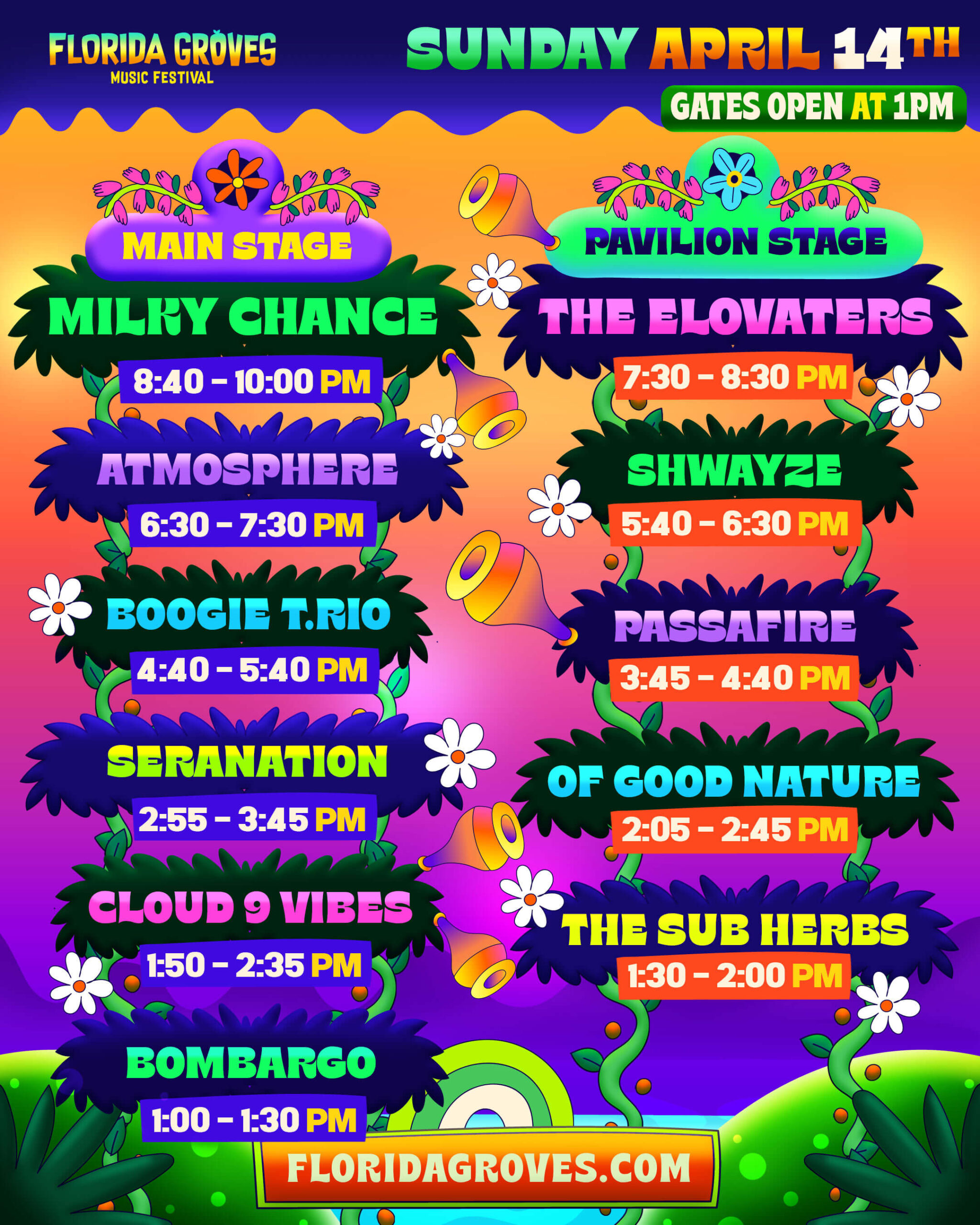 Line Up | Florida Groves Music Festival